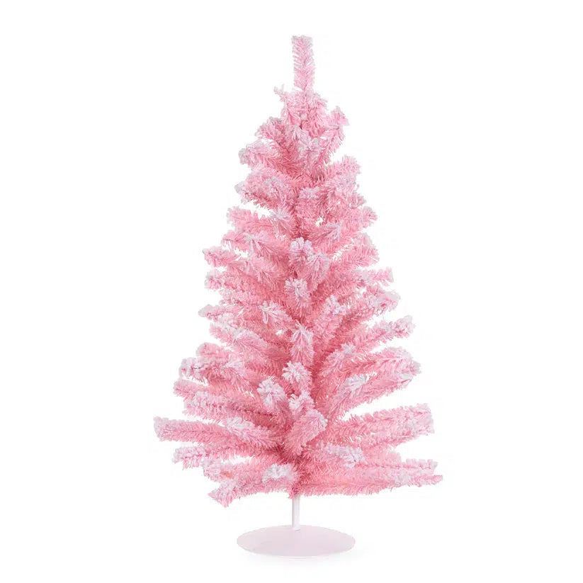Pastel Pink Flocked Table Top Tree – Lima & Co